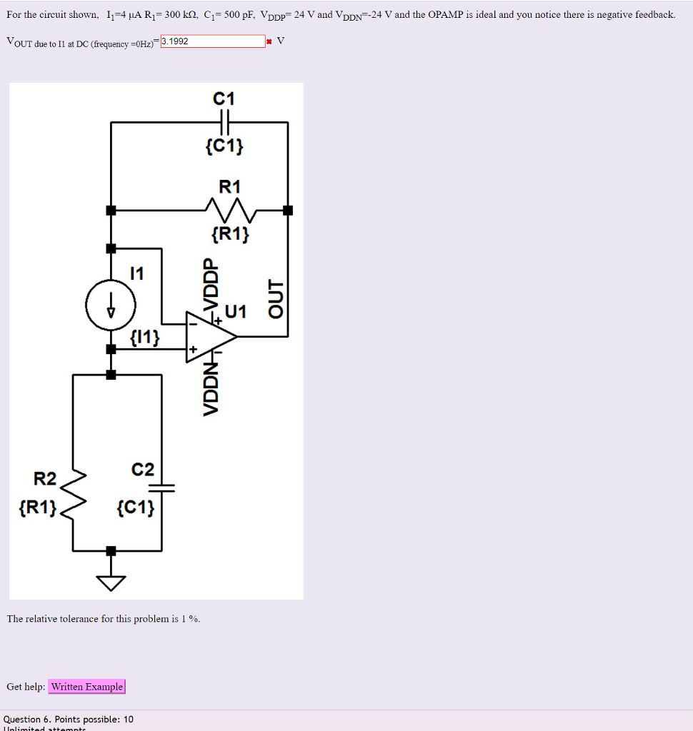 Solved 24 V and VDDN 24% and the OPAMP is ideal and you | Chegg.com