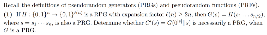 Solved Pseudorandomness & modes of encryption | Chegg.com