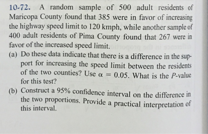Solved A random sample of 500 adult residents of Maricopa | Chegg.com