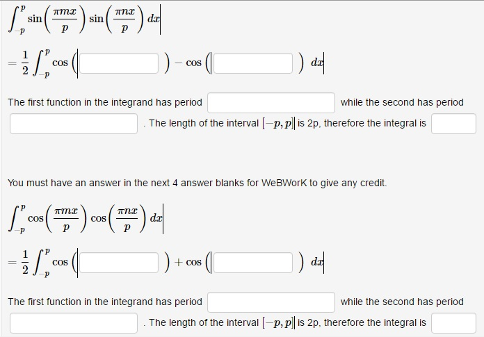 Solved (1 pt) Derive the orthogonality relations on | Chegg.com