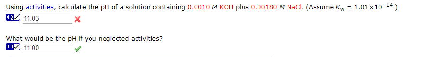 Solved Find the activity coefficient of each ion at the | Chegg.com
