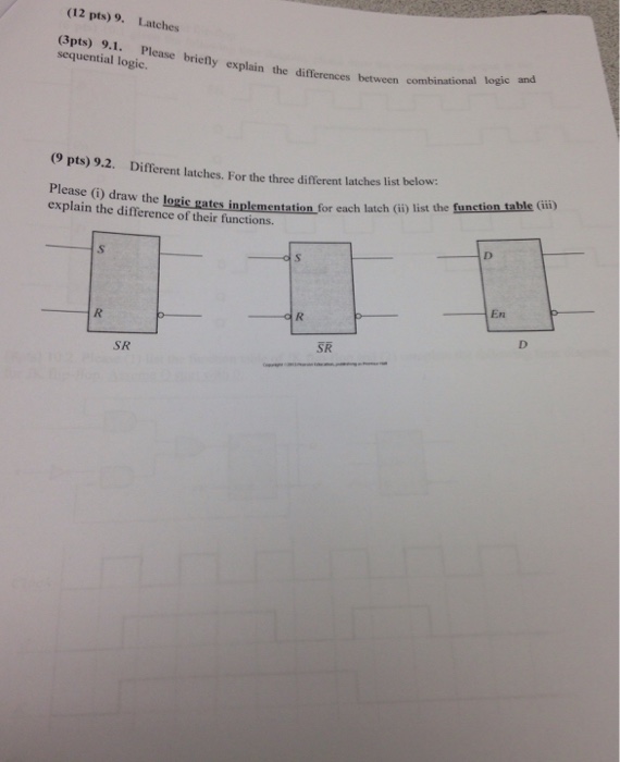 Solved Briefly explain the difference between combinational | Chegg.com