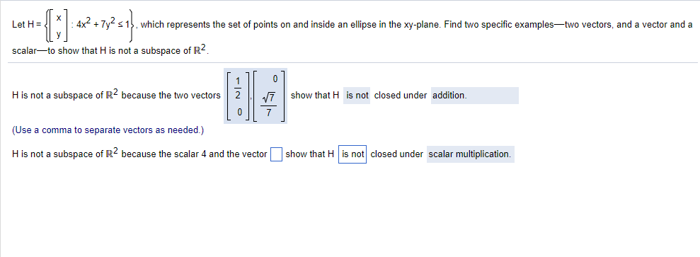 Solved Let H42+721 which represents the set of points on and | Chegg.com