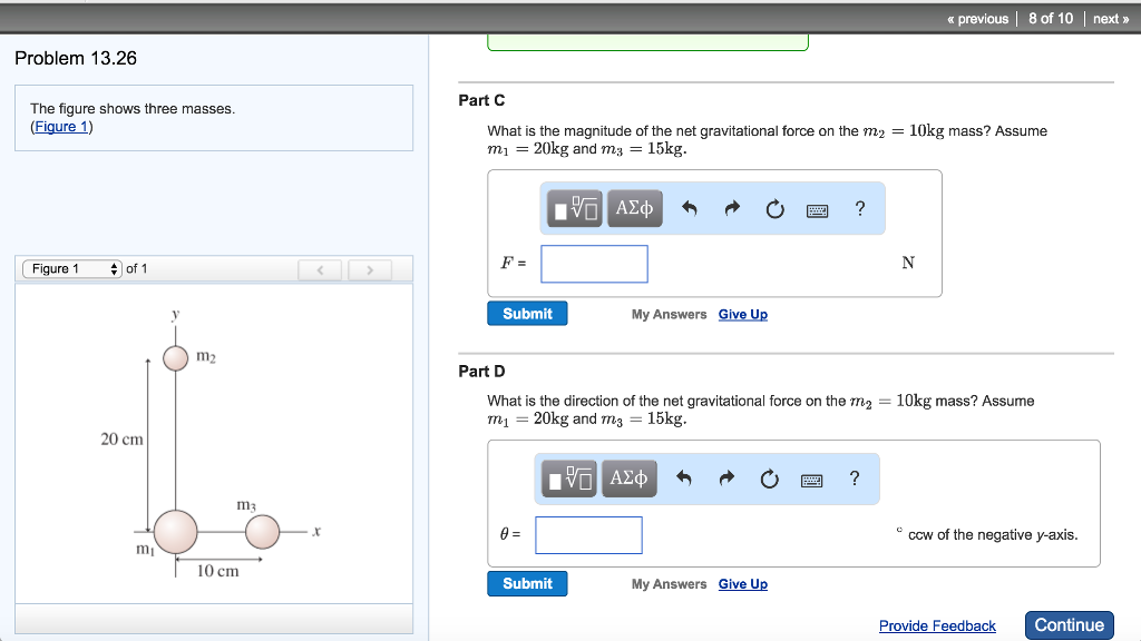Solved The figure shows three masses. What is the magnitude | Chegg.com
