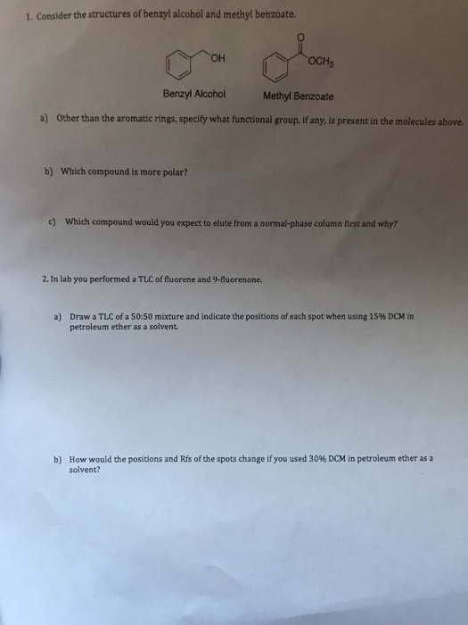 Solved Consider the structures of benzyl alcohol and methyl | Chegg.com