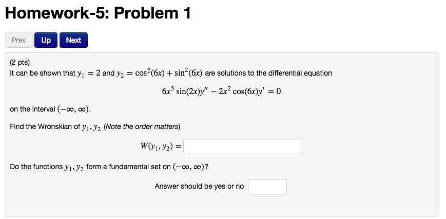 Solved It can be shown that are solutions to the | Chegg.com