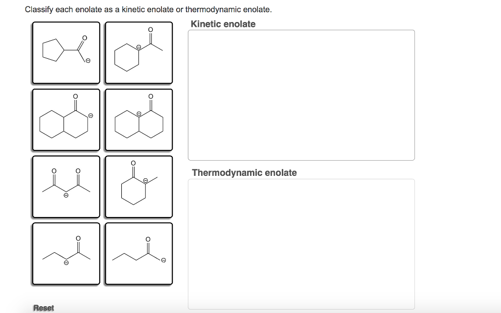 Solved Classify each enolate as a kinetic enolate or | Chegg.com