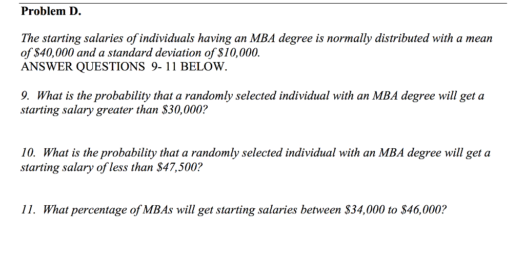 Solved Could you please help me solve Problem D - please see | Chegg.com