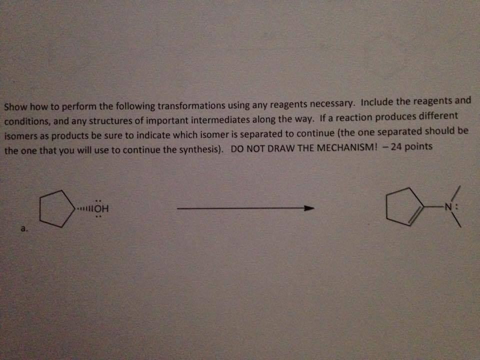 Solved Show how to perform the following transformations | Chegg.com
