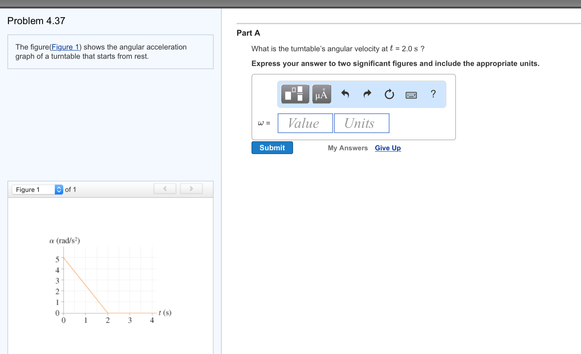 Solved The figure(Figure 1) shows the angular acceleration | Chegg.com
