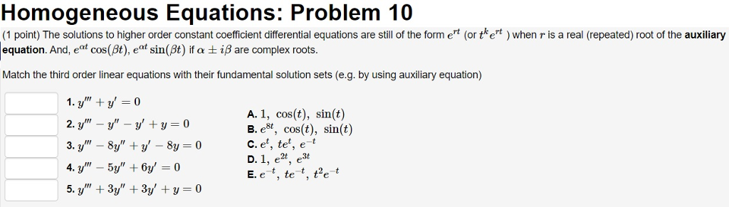 Solved This is Differential Equations: I was never taught | Chegg.com