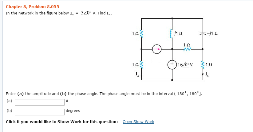Solved In the network in the figure below I0 = 5 angle 0 | Chegg.com