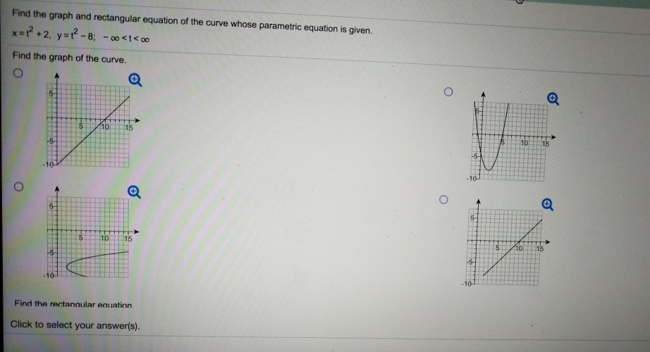 Solved Find the graph and rectangular equation of the curve | Chegg.com