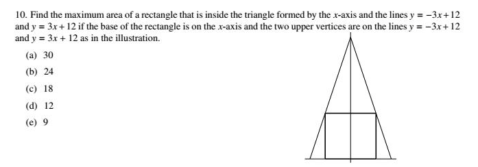Solved Find the maximum area of a rectangle that is inside | Chegg.com
