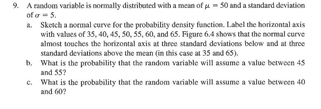 A random variable is normally distributed with a mean | Chegg.com
