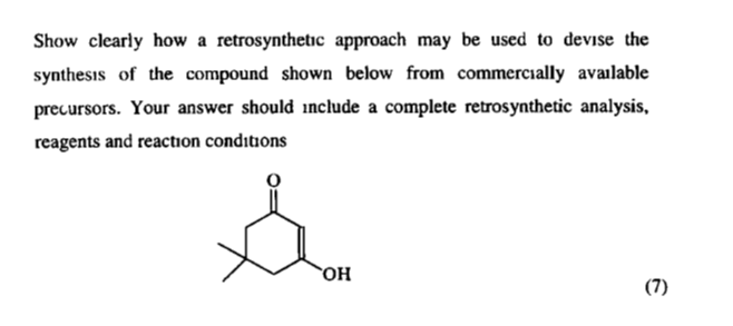 Solved Show clearly how a retrosynthetic approach may be | Chegg.com