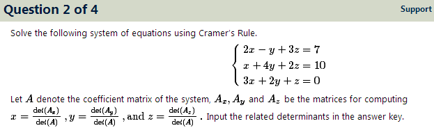 Solved Solve the following system of equations using | Chegg.com