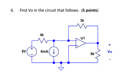 Solved Find V0 in the circuit that follows. | Chegg.com