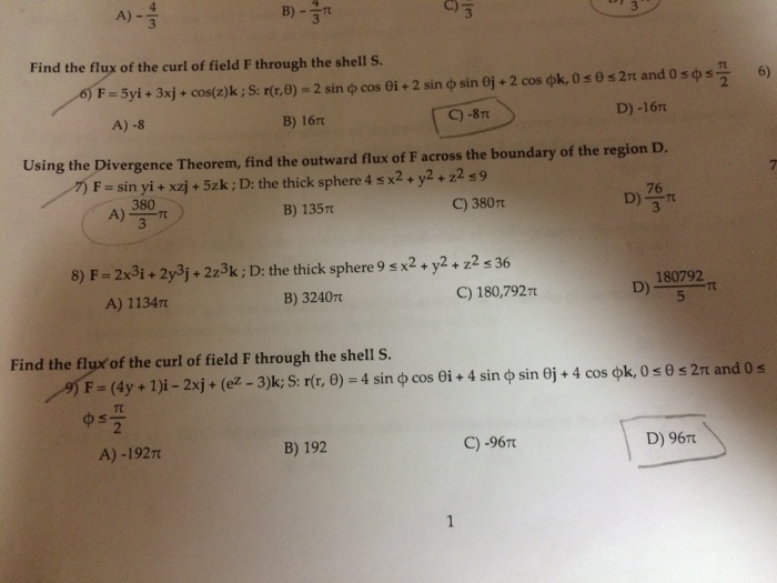 Solved Find the flux of the curl of field F through the | Chegg.com