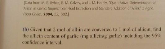 Solved n Na 1 5-27,ロStandard addition graph. Allicin is a | Chegg.com