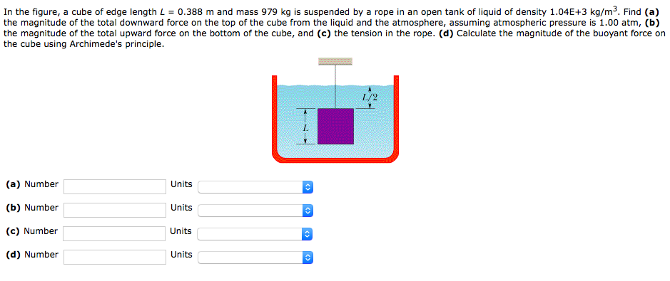 Solved In the figure a cube of edge length L= 0.388 m and | Chegg.com