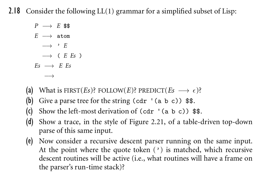 4.5 Lisp has the unusual property that its programs | Chegg.com