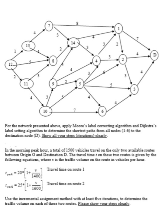 Solved For The Network Presented Above Apply Moores 
