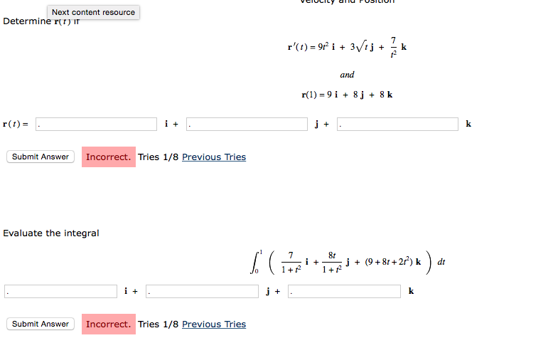 Solved Determine r(t) ir Evaluate the integral | Chegg.com