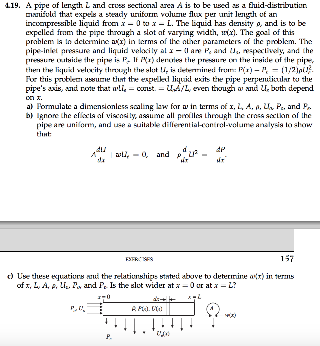 A pipe of length L and cross sectional area A is to | Chegg.com