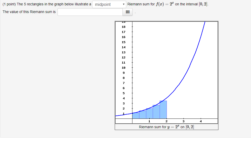 Solved (1 point) The 5 rectangles in the graph below | Chegg.com