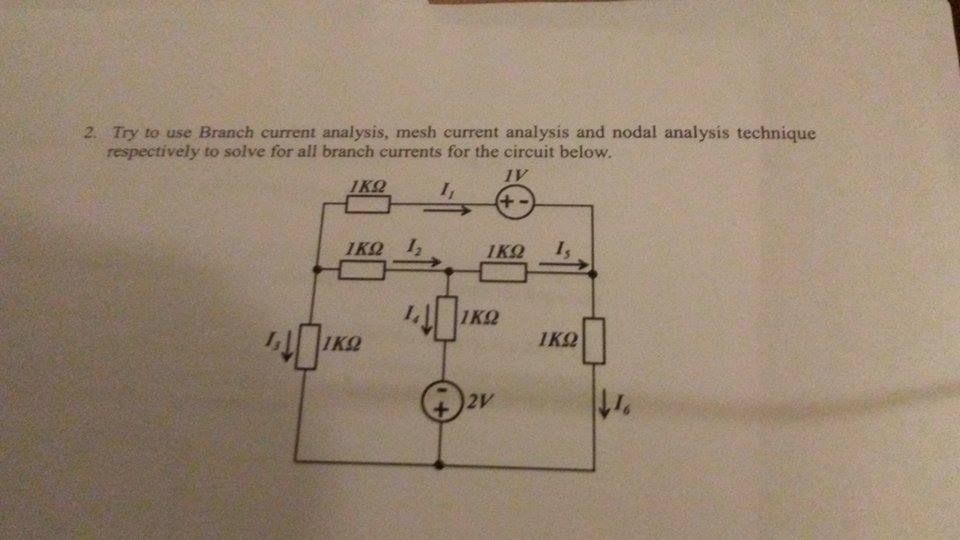 Solved Try to use Branch current analysis, mesh current | Chegg.com