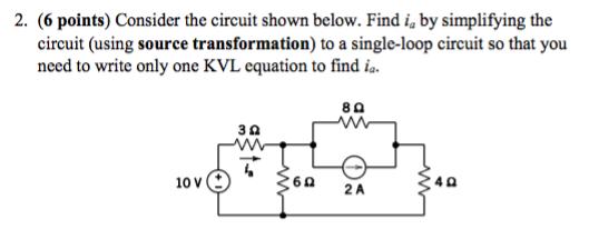 Solved Consider the circuit shown below. Find i_a by | Chegg.com