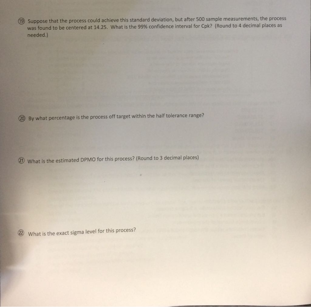 13 A process is stable and its output is normally | Chegg.com