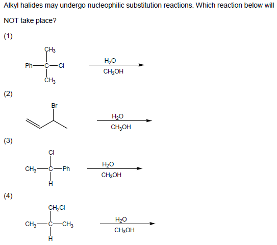 Solved Alkyl halides may undergo nucleophilic substitution | Chegg.com