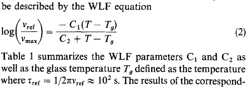 Solved 8. Williams and Ferry measured the dynamic compliance | Chegg.com