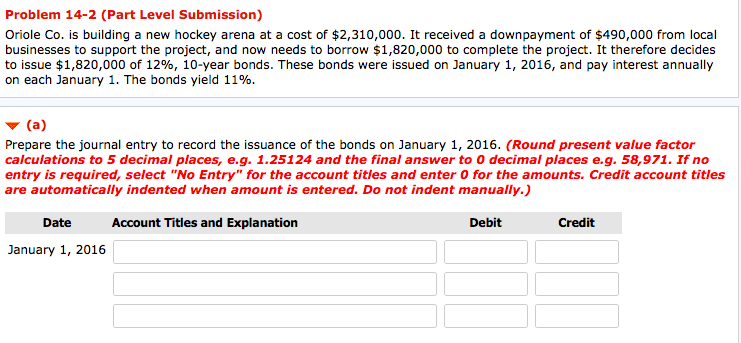 Solved Problem 14-2 (Part Level Submission) Oriole Co. is | Chegg.com