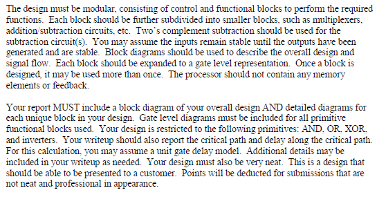Design An Asynchronous Processor Capable Of 3152