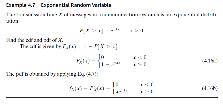 Solved Please go over why the cdf = FX(x) = 1-P[X>x] and why | Chegg.com