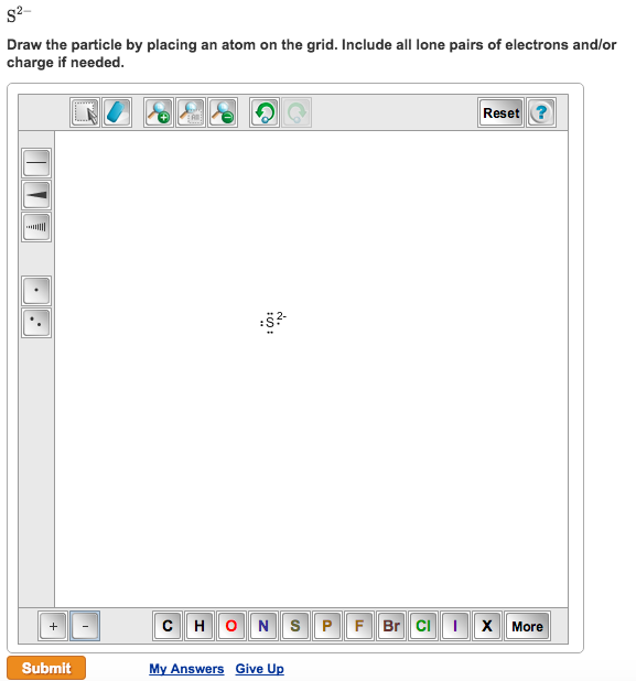 Solved Draw the particle by placing an atom on the grid. | Chegg.com