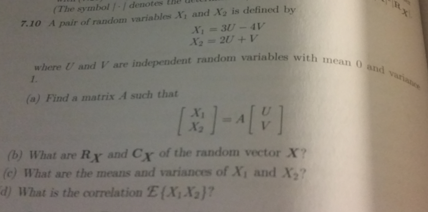 Solved A pair of random variables X1 and X2 is defined by | Chegg.com