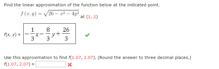 Solved Find The Linear Approximation Of The Function Below