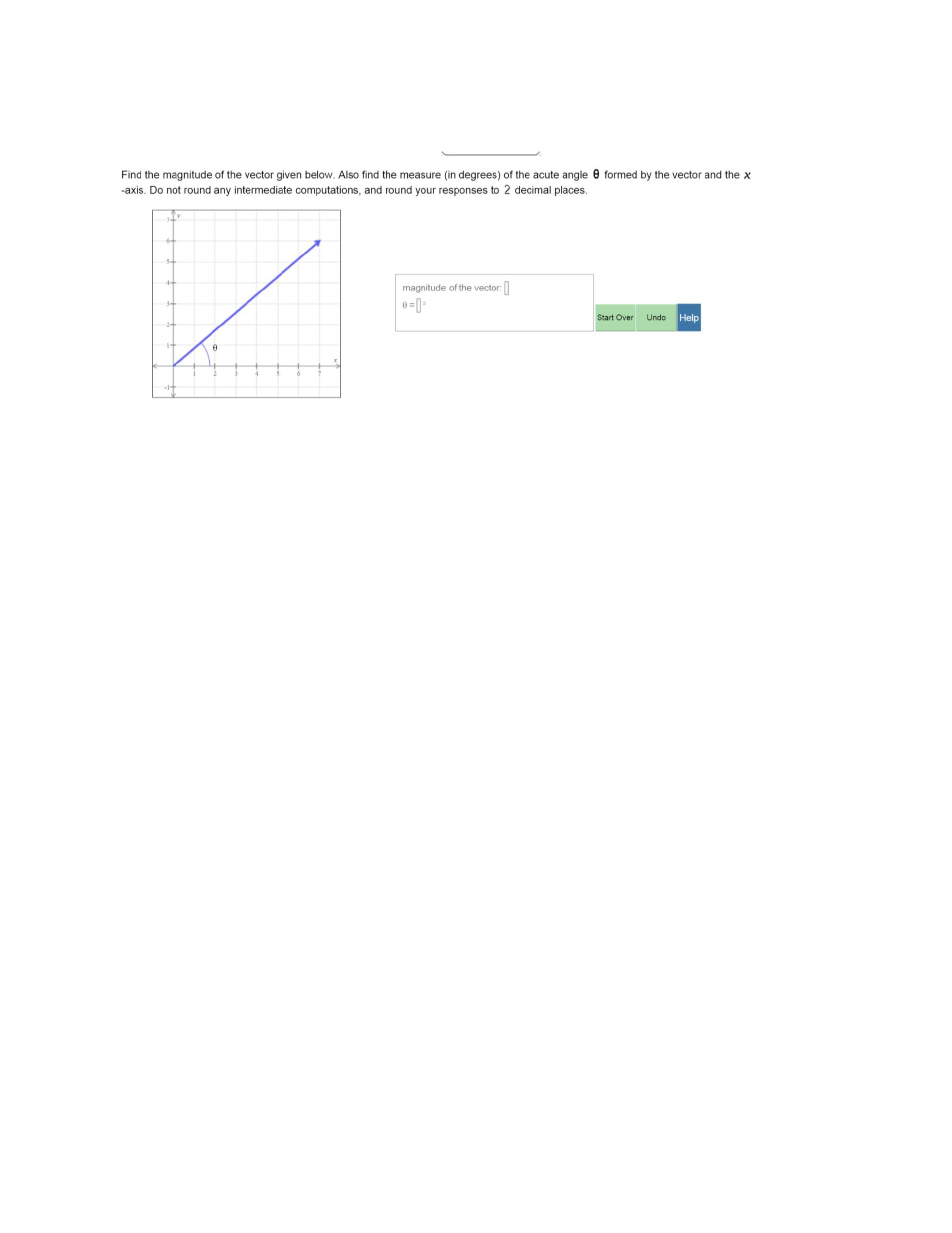 Solved Find the magnitude of the vector given below. Also | Chegg.com
