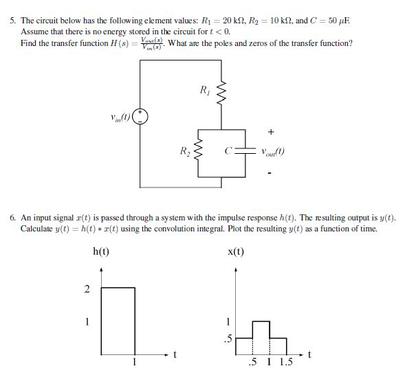 Solved The circuit below has the following element values: | Chegg.com