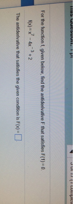 Solved For the function f, given below, find the | Chegg.com