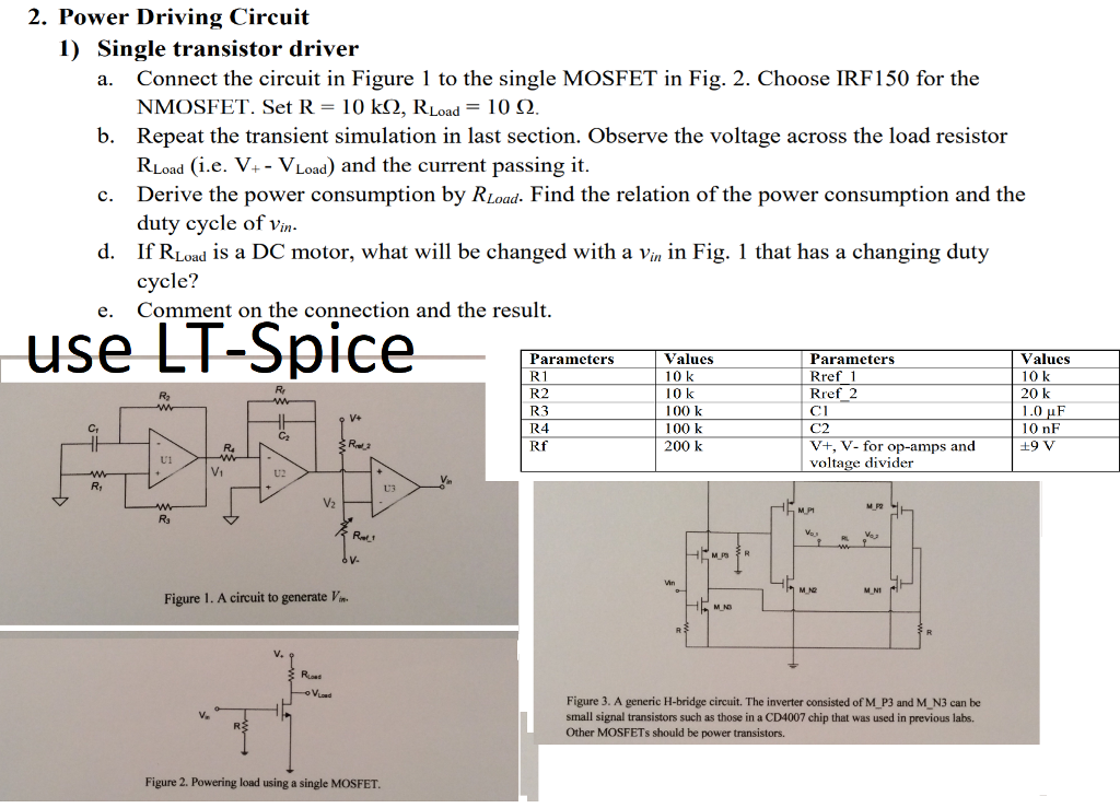 2. Power Driving Circuit 1) Single transistor driver | Chegg.com