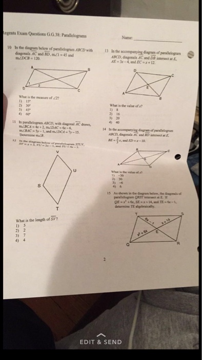 Solved In the diagram below of parallelogram ABCD with | Chegg.com