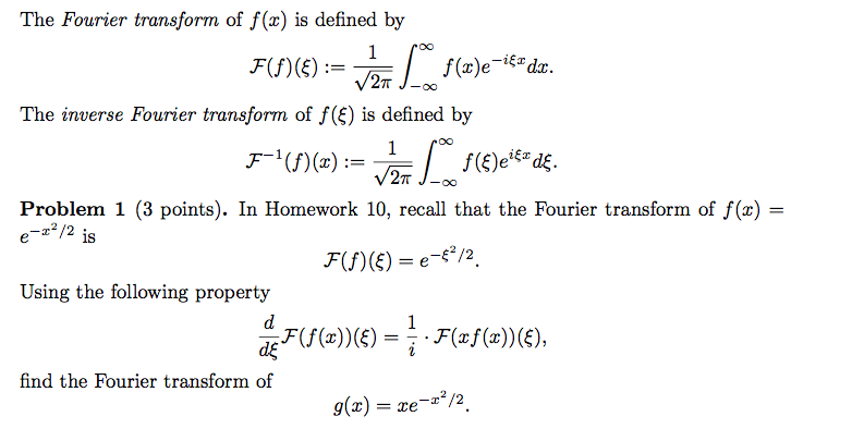 Solved The Fourier transform of f(x) is defined by The | Chegg.com