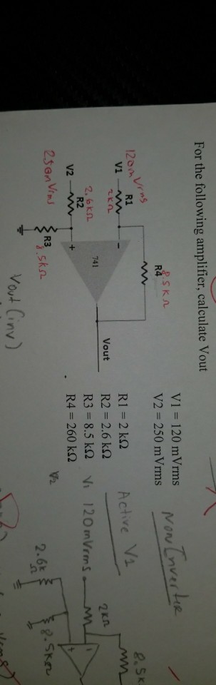 Solved Calculate the output voltage developed by the circuit | Chegg.com