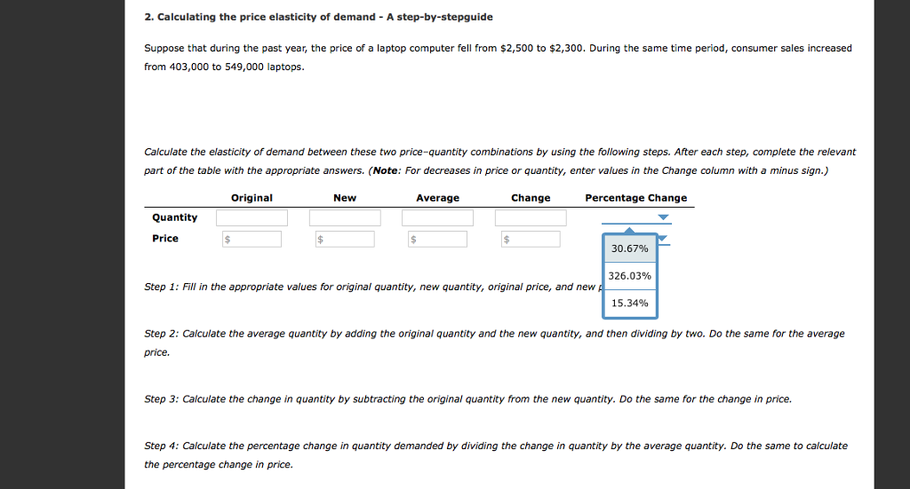 Solved 2. Calculating the price elasticity of demand A | Chegg.com Solved 2. Calculating the price elasticity of demand A | Chegg.com