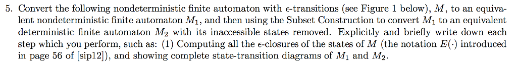 Solved 5. Convert the following nondeterministic finite | Chegg.com